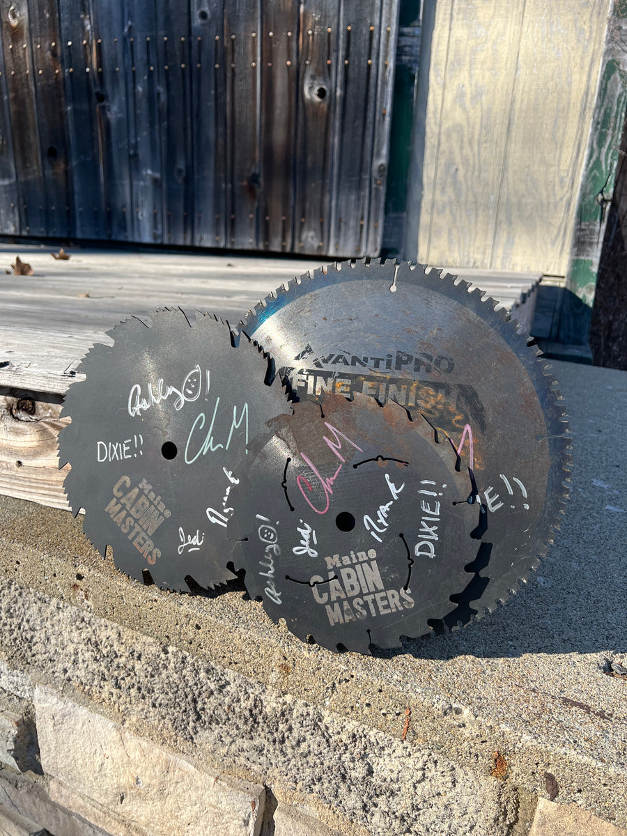 Maine Cabin Masters Autographed Saw Blades – Kennebec Cabin Company